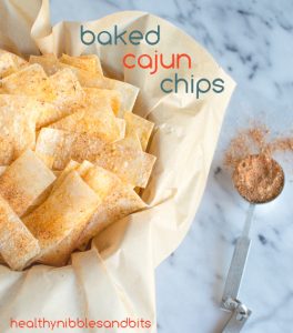Baked Cajun Chips {Leftovers Club} | Healthy Nibbles by Lisa Lin
