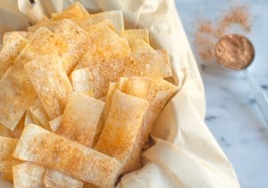 Baked Cajun Chips {Leftovers Club} | Healthy Nibbles by Lisa Lin