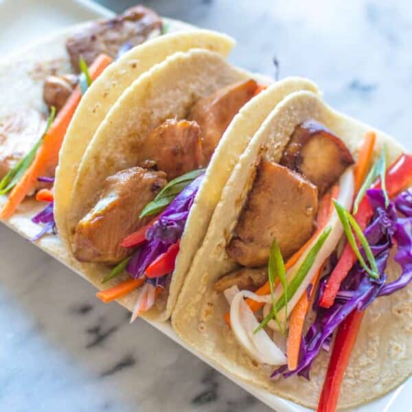 Asian Chicken Tacos | Healthy Nibbles by Lisa Lin