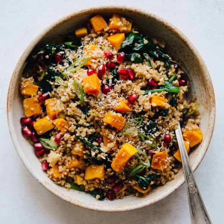 Toasted Coconut, Bulgur and Butternut Squash Bowl | Healthy Nibbles by ...