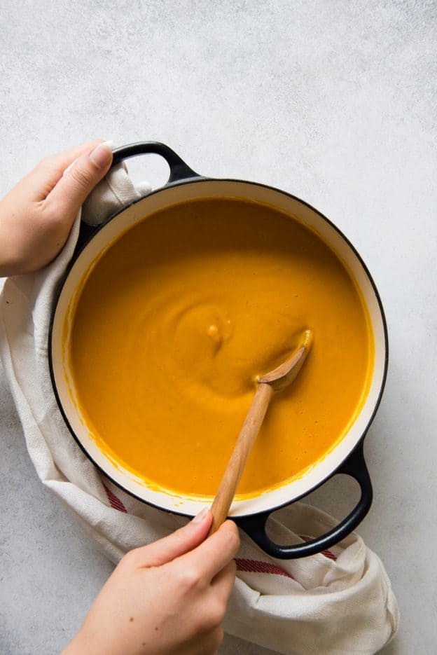 Vegan Carrot And Sweet Potato Soup 8 Ingredients Healthy Nibbles By
