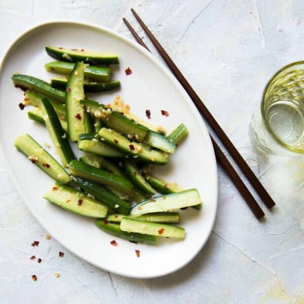 Chinese Garlic Cucumber Salad | Healthy Nibbles by Lisa Lin