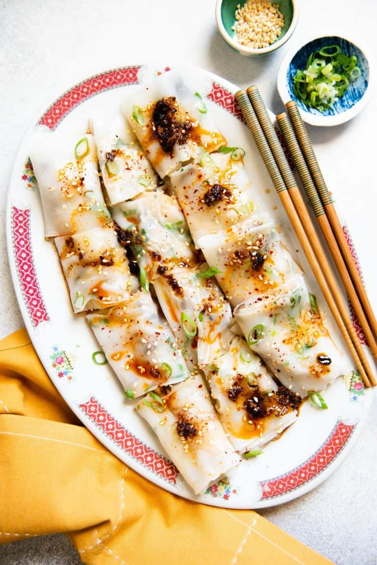 Mixed Mushroom Cheung Fun (雜菌腸粉) | Lisa Lin