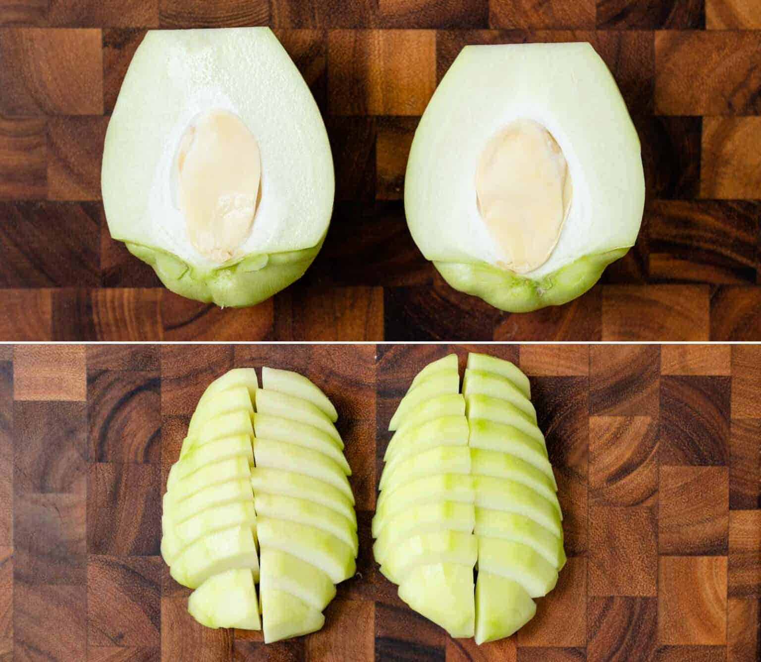 Chinese Stir-Fried Chayote Recipe | Healthy Nibbles by Lisa Lin by Lisa Lin