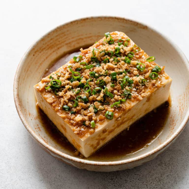 Cold Tofu with Tangy & Garlicky Sauce | Lisa Lin