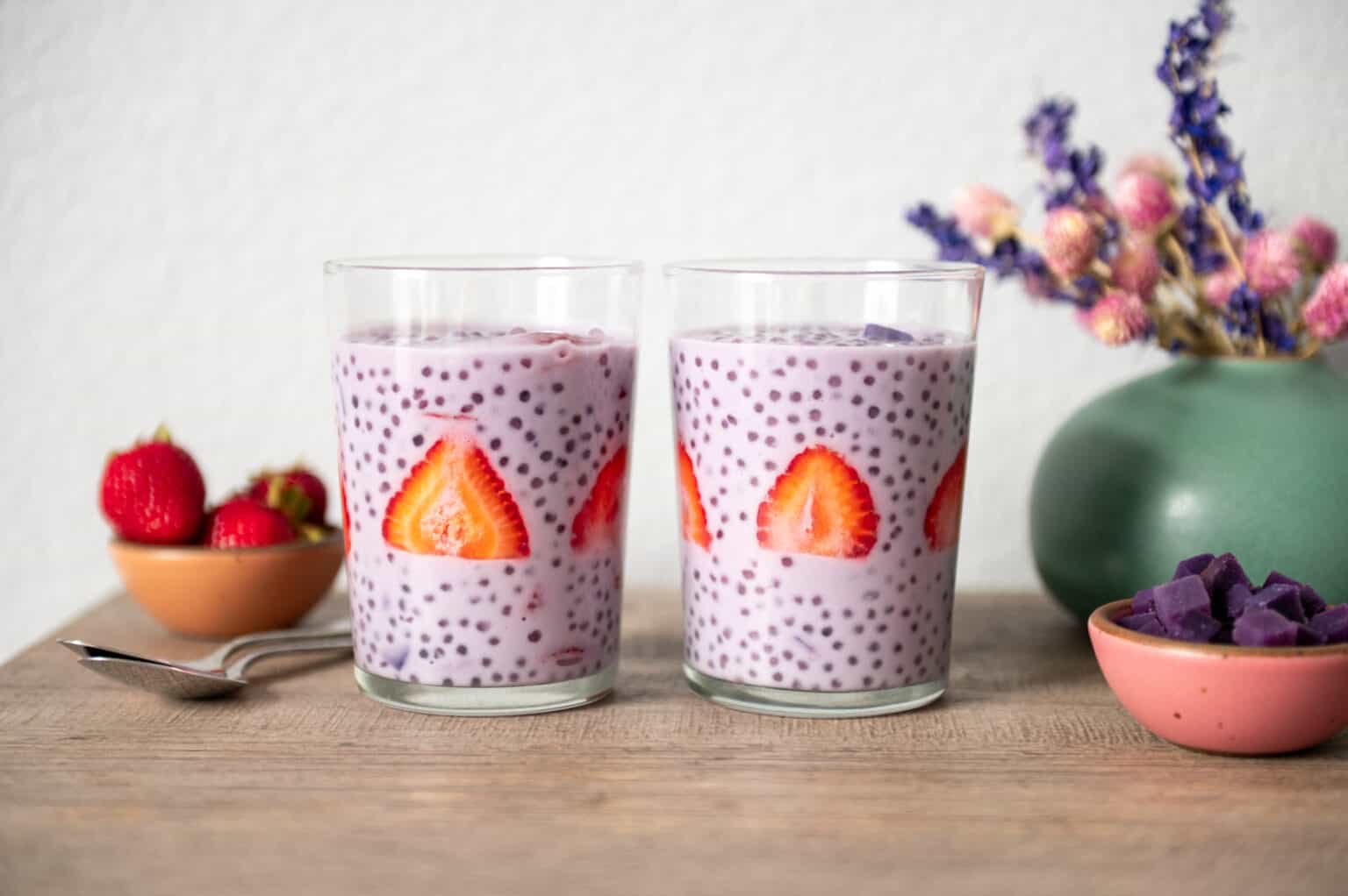 Purple Sweet Potato Tapioca Pudding (Sago) | Lisa Lin