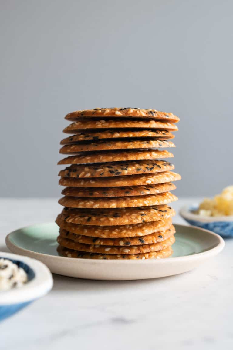 Thin Ginger & Sesame Cookies | Healthy Nibbles by Lisa Lin