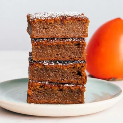 Ginger Persimmon Mochi Cake | Lisa Lin