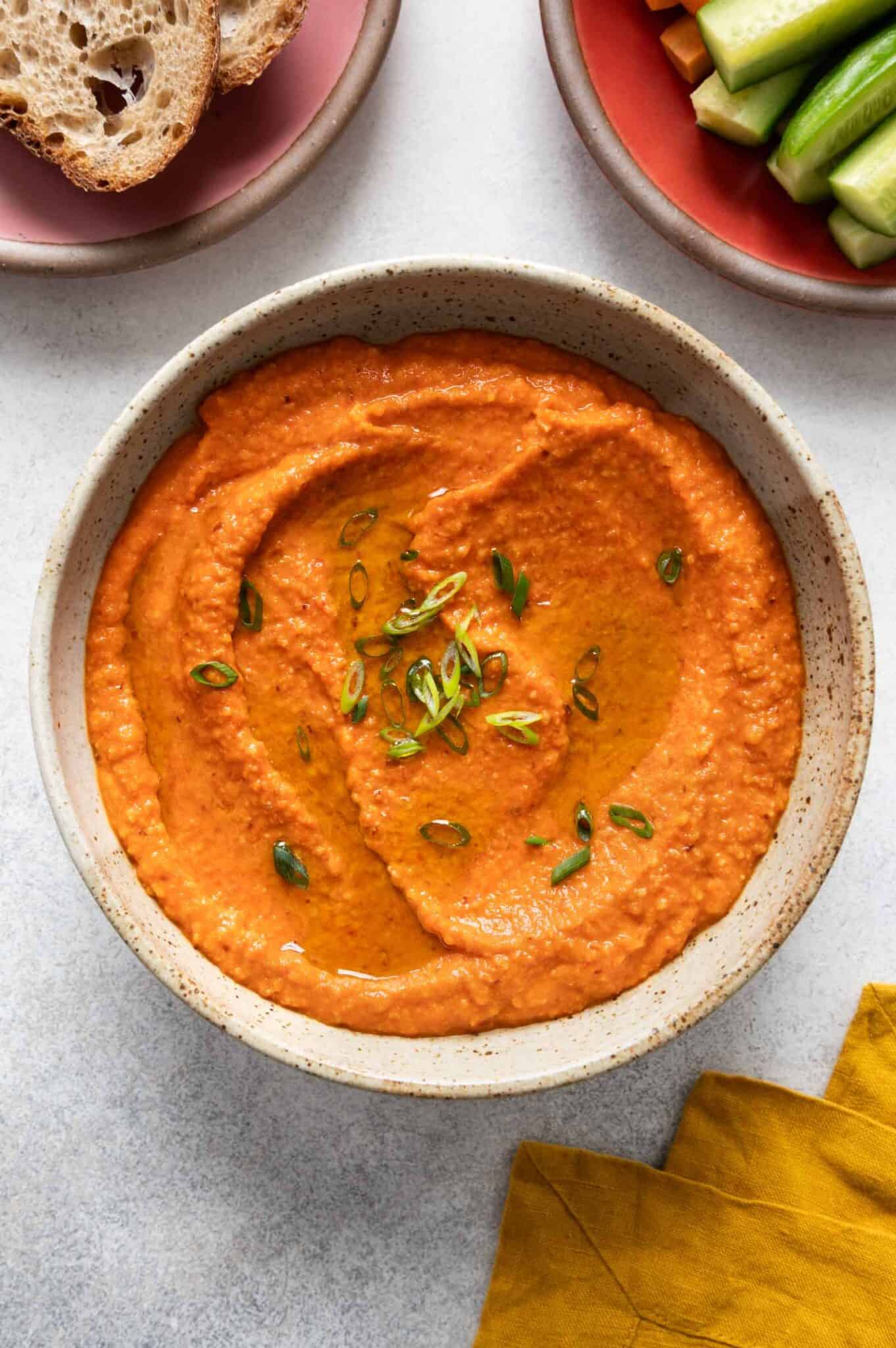Roasted Red Pepper Dip with Gochujang